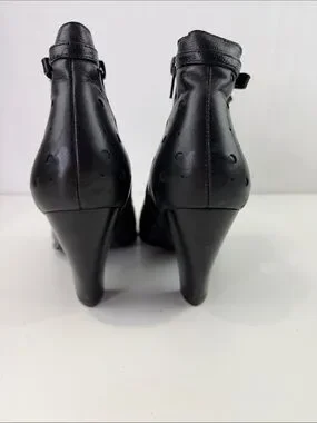 Miz Mooz | Shoes | Miz Mooz Black Perforated Ankle Booties With Tie ...